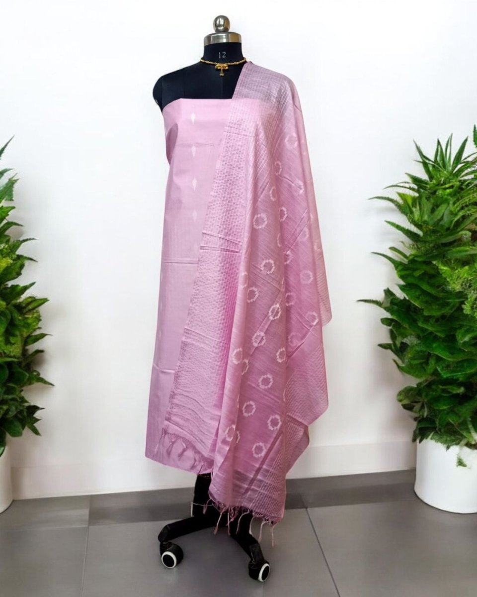 Bhagalpuri Cotton Silk Weaving Suit Set - Leheriya.com