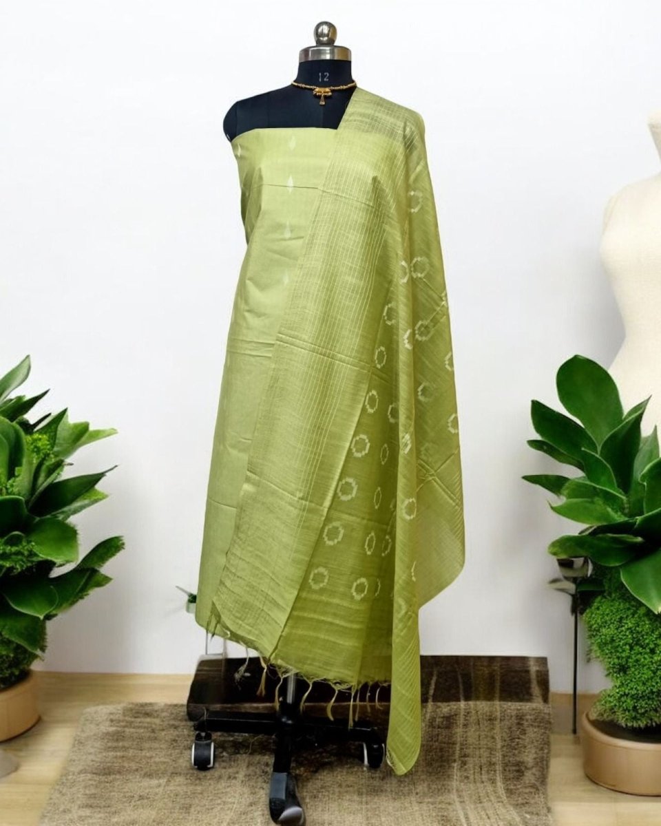 Bhagalpuri Cotton Silk Weaving Suit Set - Leheriya.com